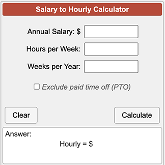 Salary to Hourly Calculator – Convert Annual Pay to Hourly Wage